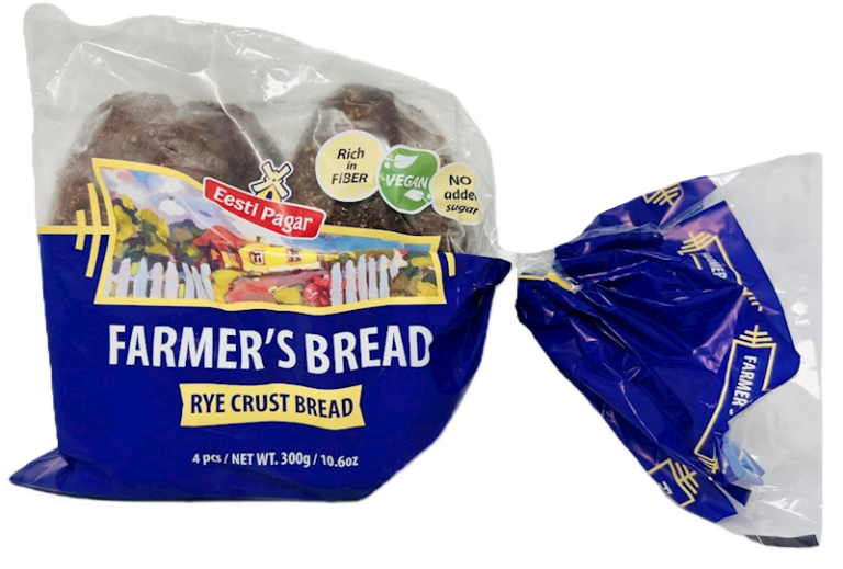EESTI PAGAR Farmer's Bread Rye Crust 300g (75g*4)*16 (9809) - natsbite.com